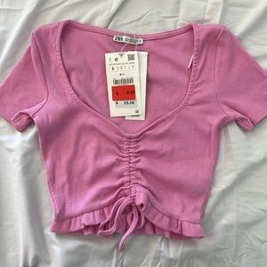 Zara | Tops | Nwt Zara Crop Top | Poshmark